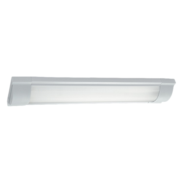 16W LED 600mm White Metal Fluorescent With Perspex Cover - Electro Dynamics